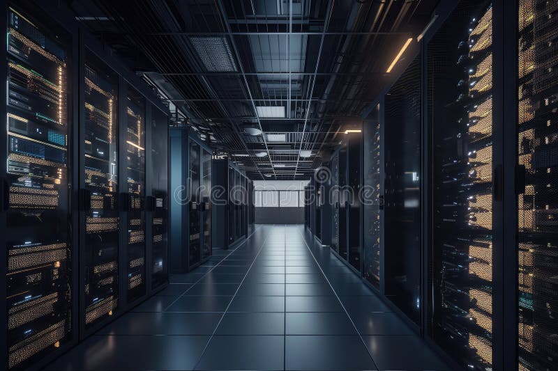 Data Center with Stacks of High-density Storage Systems and Networking ...