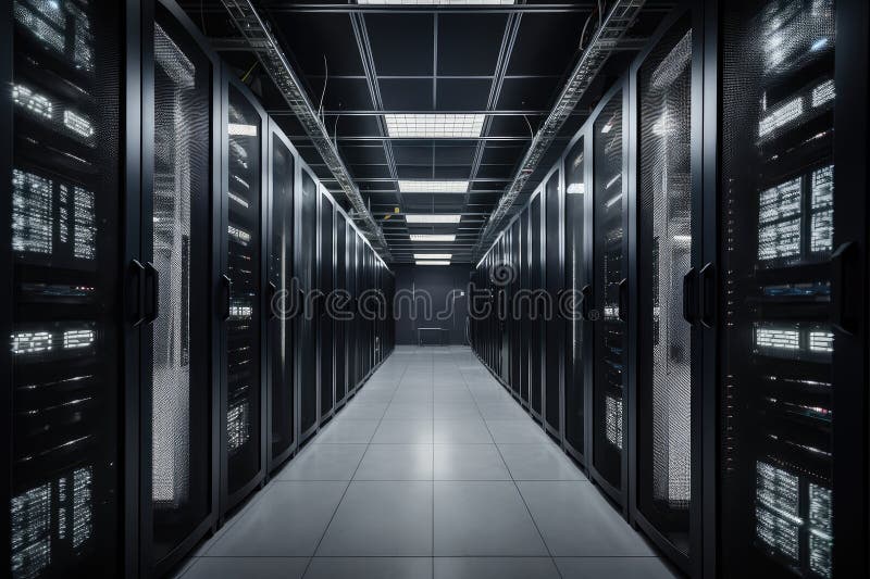 Data Center with Stacks of High-density Storage Systems and Networking ...