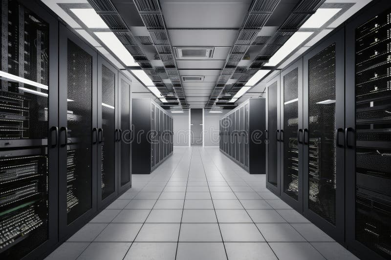 Data Center with Stacks of High-density Storage Systems and Networking ...