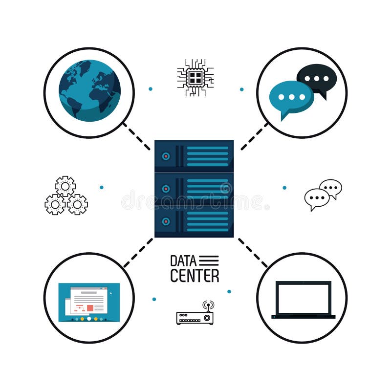 Data center design stock vector. Illustration of hosting - 67275924