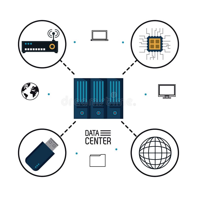 Data center design stock vector. Illustration of hosting - 67275924