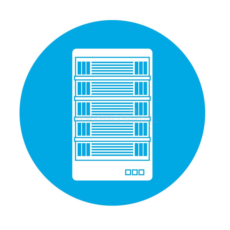 Data Center Storage Icon Image Stock Illustration - Illustration of ...