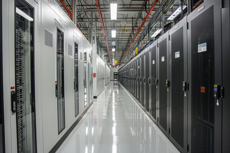 Data Center, Stores and Shares Applications and Data Stock Image ...