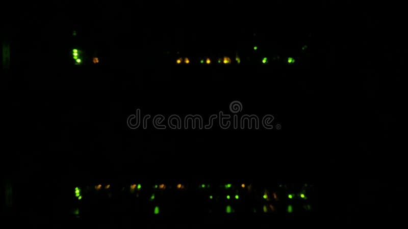 Data Center Switches Lights Fast Blinking in Dark Stock Footage - Video ...