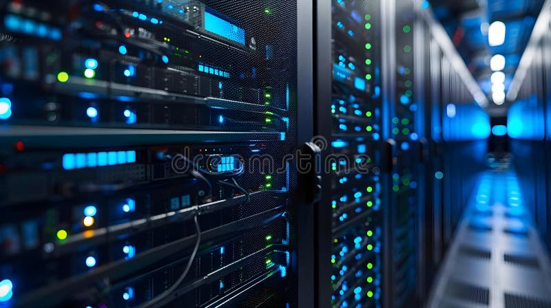 Data Center Symphony: Racks of Servers Illuminated with LED Notes ...