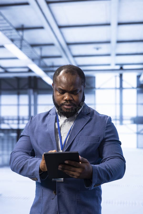 Data Center Technician Ensuring Safety and Security of Database Using ...