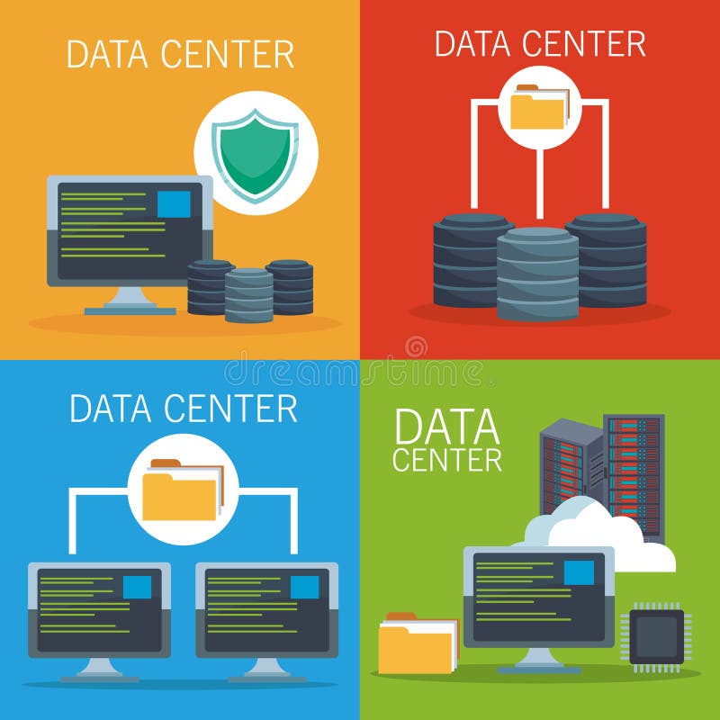 Data center technology stock vector. Illustration of data - 111209084