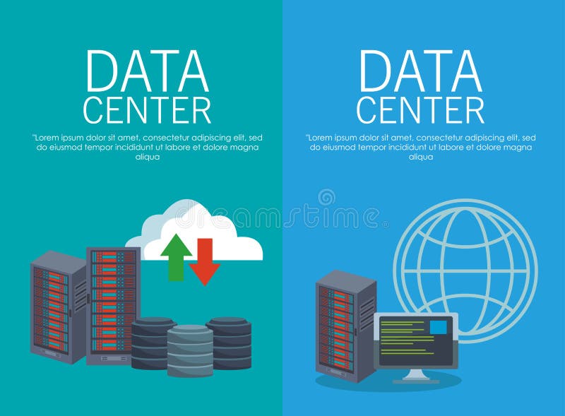 Data center technology stock vector. Illustration of engineer - 111209578