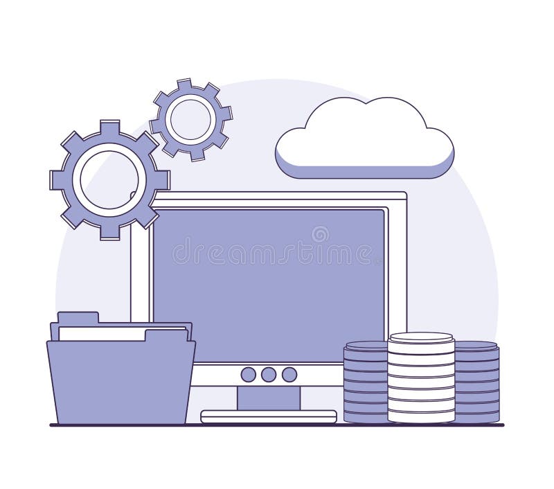 Data center technology stock vector. Illustration of database - 123603713
