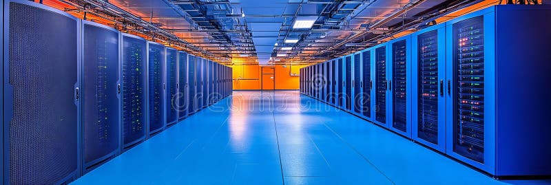 Data Center Technology, Server Room with Racks, Cloud Storage, Backup ...