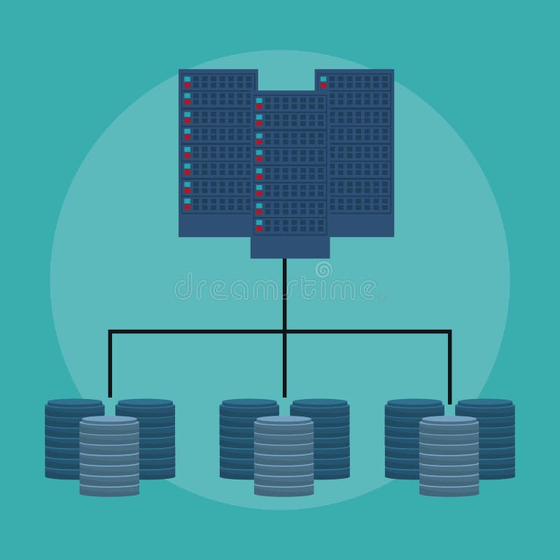 Data center technology stock vector. Illustration of technology - 123602447