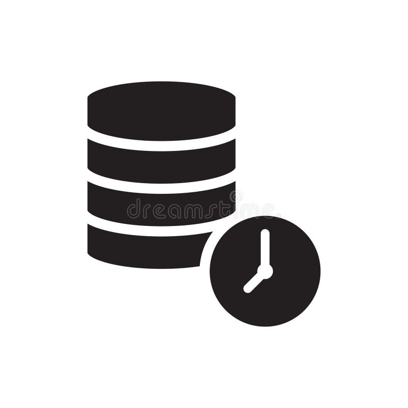 Data Center Time Icon - Server Clock Icon Stock Vector - Illustration ...