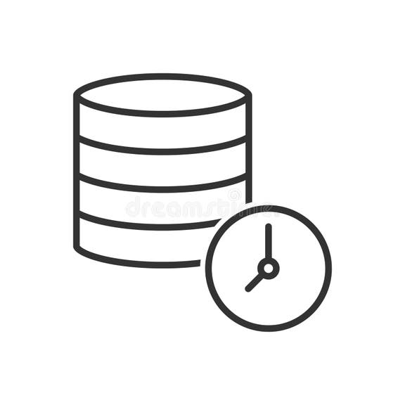 Data Center Time Icon - Server Clock Icon Stock Vector - Illustration ...