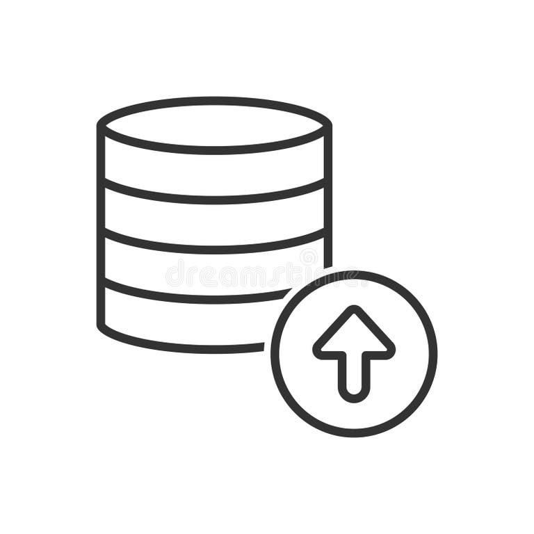 Data Center Upload Icon - Server Upload Icon Stock Vector - Illustration of upload, database ...