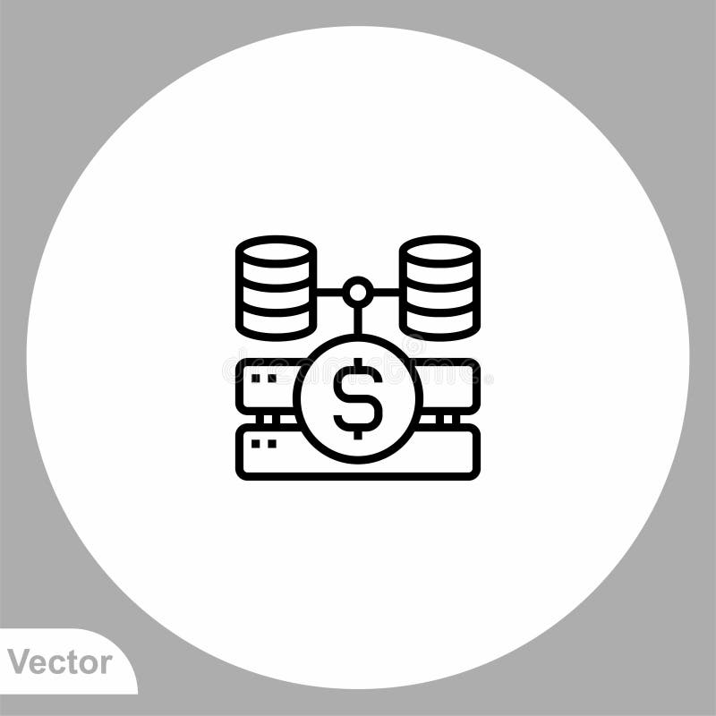Data Center Vector Icon Sign Symbol Stock Illustration - Illustration ...