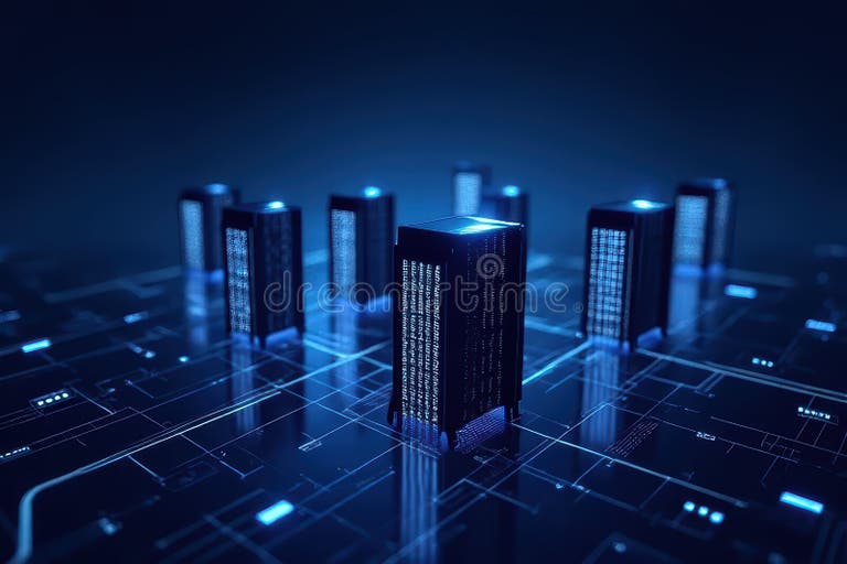 Data Center Visualization - Enterprise-level VPS Solutions Stock ...