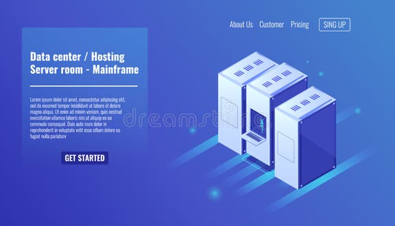 Data Center, Website Hosting, Server Room Rack, Mainframe Resource, Datacenter, Database, Big ...