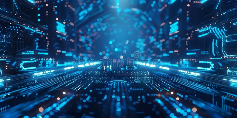 Futuristic Data Center Neon Lights High Speed Connections Stock Photos - Free & Royalty-Free ...