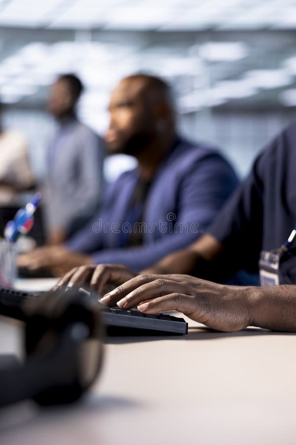 Data Center Worker Typing On Keyboard Using Programming Languages 1060
