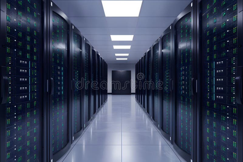 Data Centers Nerve Center Server Rooms Depicted As Tech Hub Stock ...