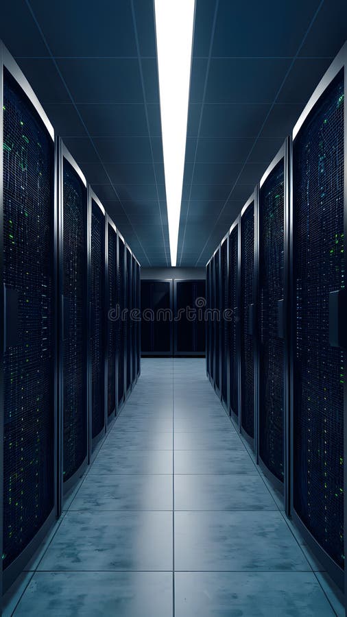 Data Centers Nerve Center Server Rooms Depicted As Tech Hub Stock ...