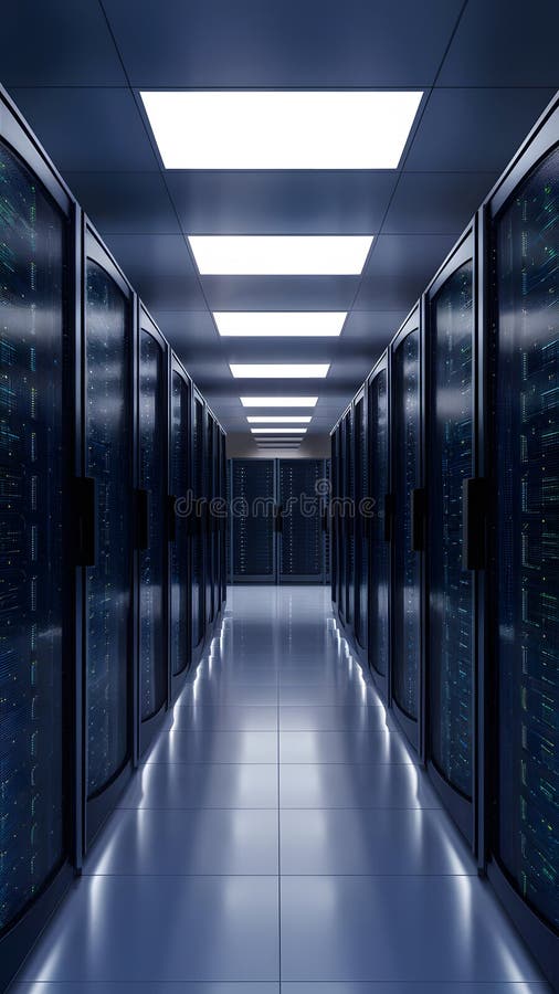 Data Centers Nerve Center Server Rooms Depicted As Tech Hub Stock ...