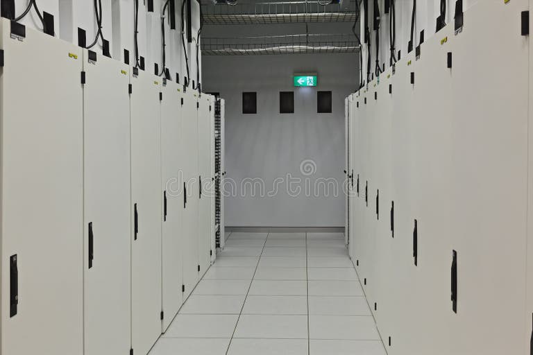 Data Centre Data Hall Doors Stock Photo - Image of frame ...