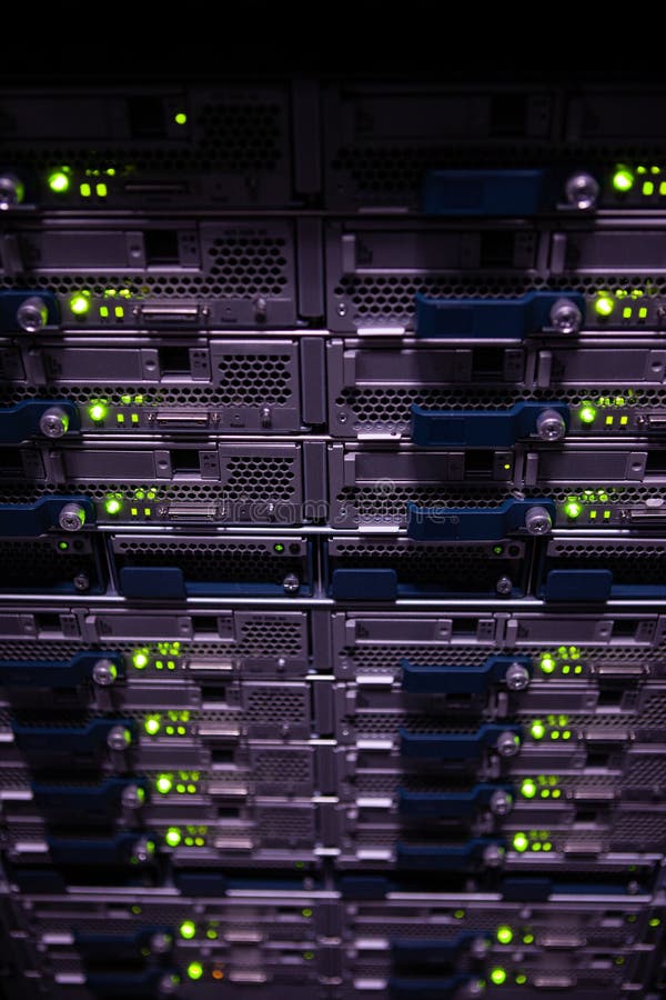 Network Cloud Server Switches with Secure Storage Drives Stock Image ...