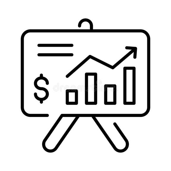 Data Chart on Board Showing Vector of Presentation in Trendy Style ...