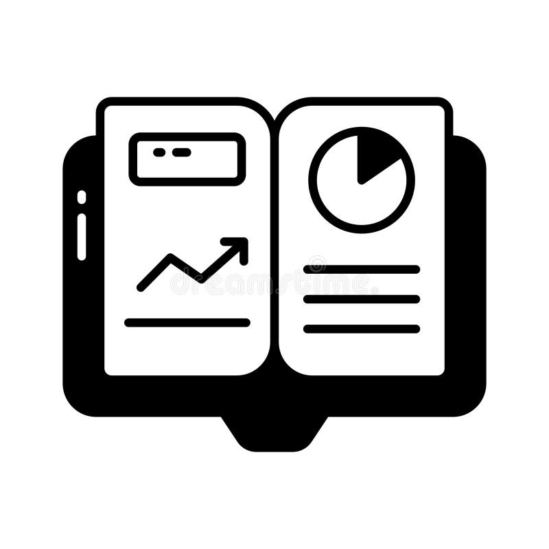 Data Chart on Book Showing Tax Book Concept Vector Design in Trendy ...