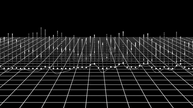 Data Chart 3D. Big Data Information Flow Mesh Design. Financial ...