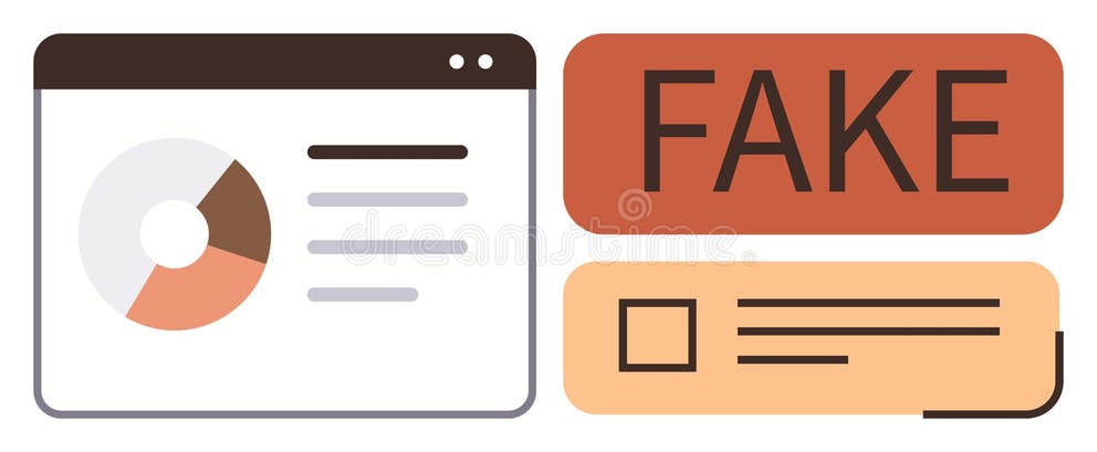 Data Chart with Fake Notification Concept for Online Misinformation ...