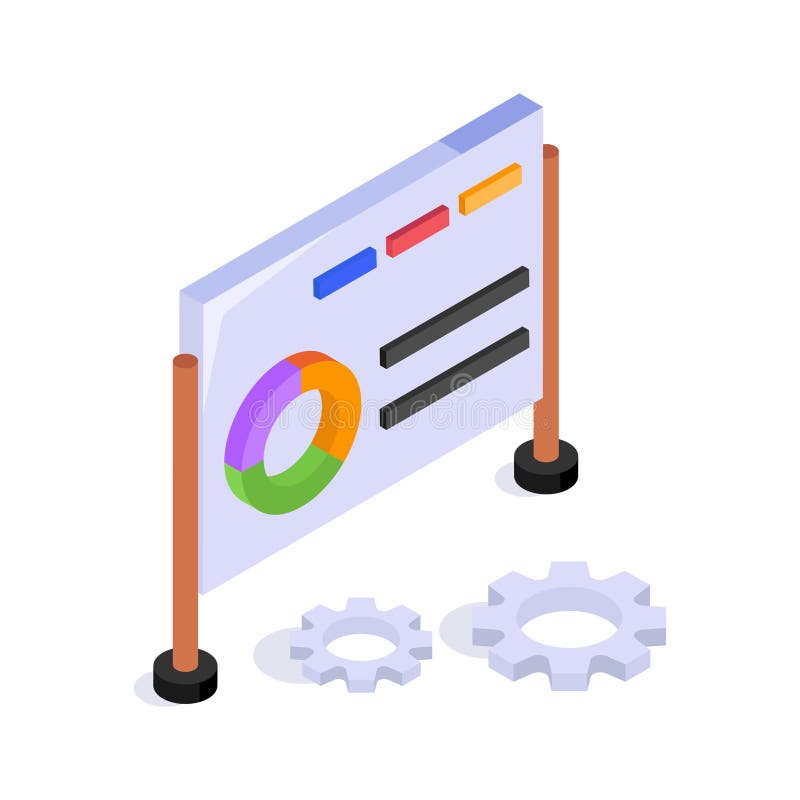 Data Chart with Gears Representing System Integration and Performance ...