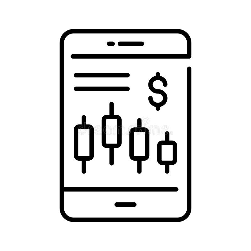 Data Chart Inside Mobile Showing Vector of Mobile Data Analysis in ...