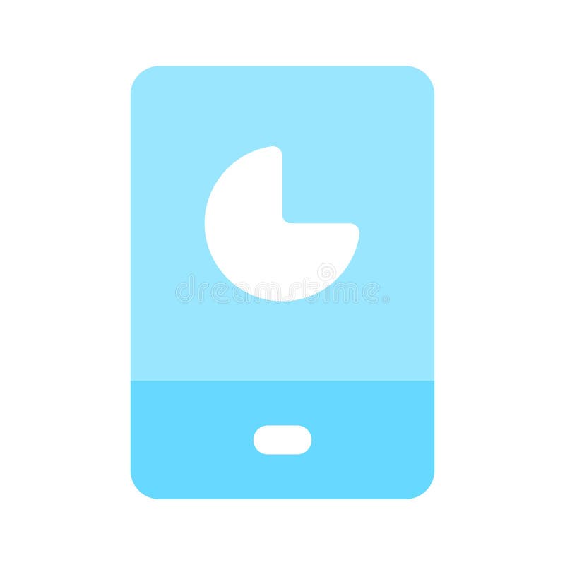 Data Chart Inside Mobile Showing Vector of Mobile Data Analysis in ...