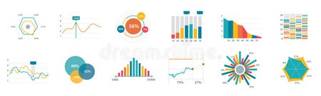 Data Charts Design and Graph Elements Stock Vector - Illustration of ...