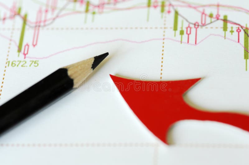 Data Charts, Pencils, and Arrows. Stock Photo - Image of exchange ...