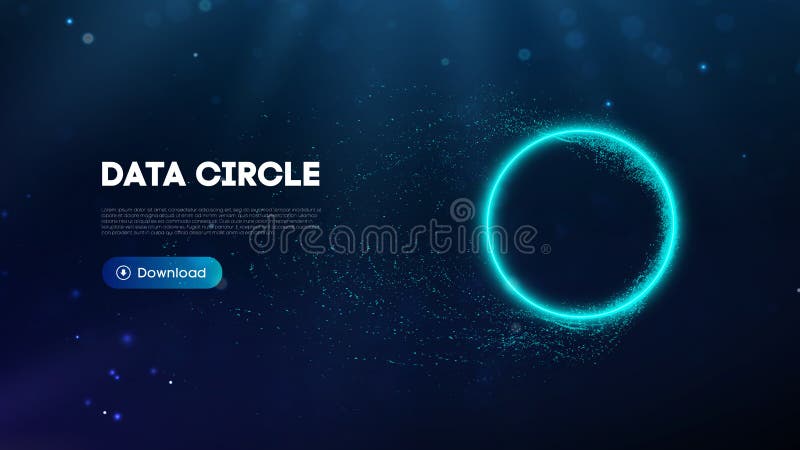 Data Circle Digital Technology Background. Internet Network Abstract ...