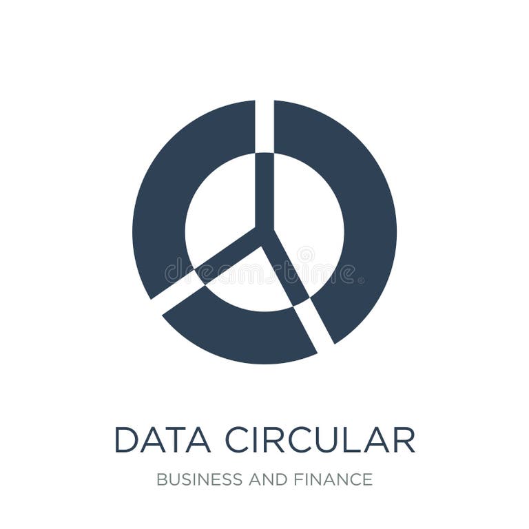 Data Circular Chart Icon in Trendy Design Style. Data Circular Chart Icon Isolated on White ...