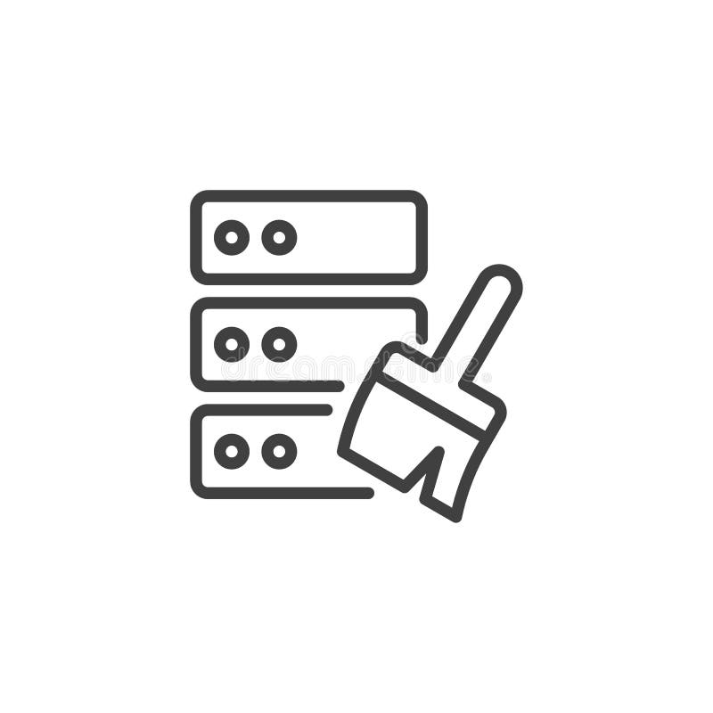 Data cleaning line icon stock vector. Illustration of cleaning - 256642929
