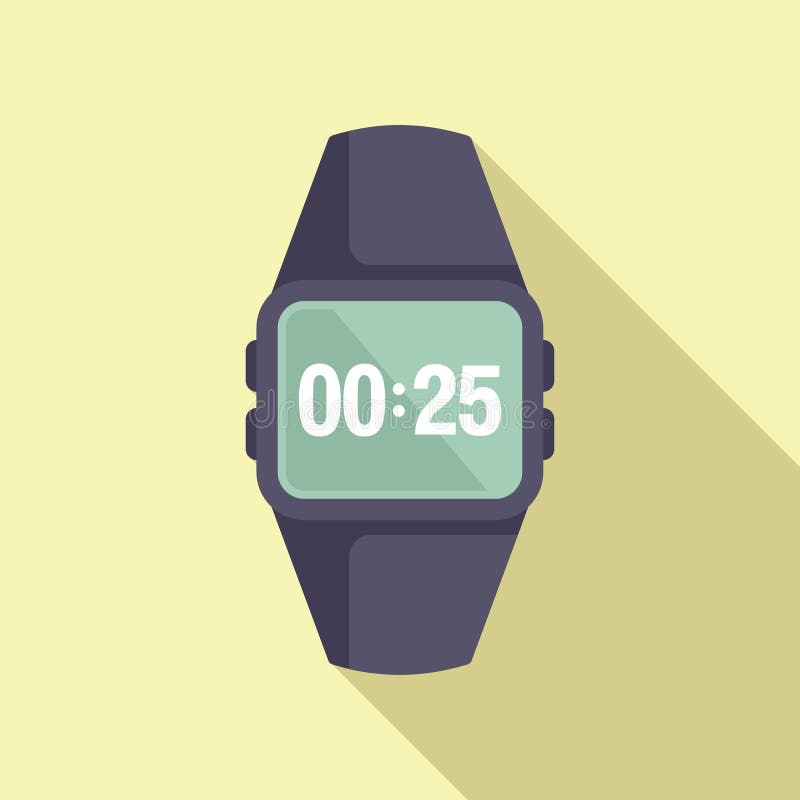 Data Clock Smartwatch Icon Flat Vector. Network Band App Stock Vector ...