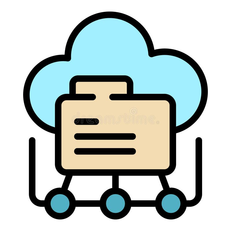 Data Cloud Chart Icon Vector Flat Stock Illustration - Illustration of ...