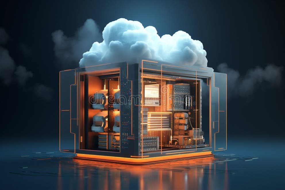 Future Cloud Data Analysis Security Concept Technology Storage Connect ...