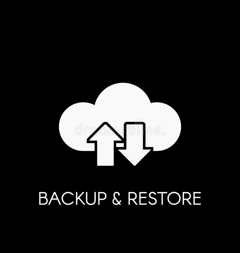 Data Cloud Icon. Backup and Restore Sign Stock Vector - Illustration of ...