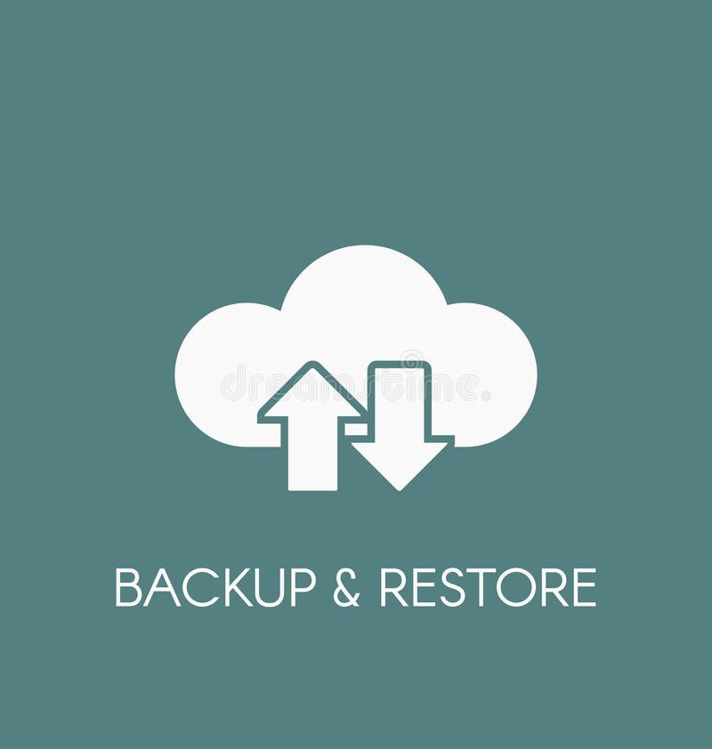 Data Cloud Icon. Backup and Restore Sign Stock Vector - Illustration of ...
