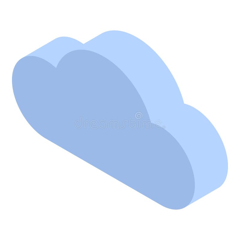 Data Cloud Icon, Isometric Style Stock Vector - Illustration of ...
