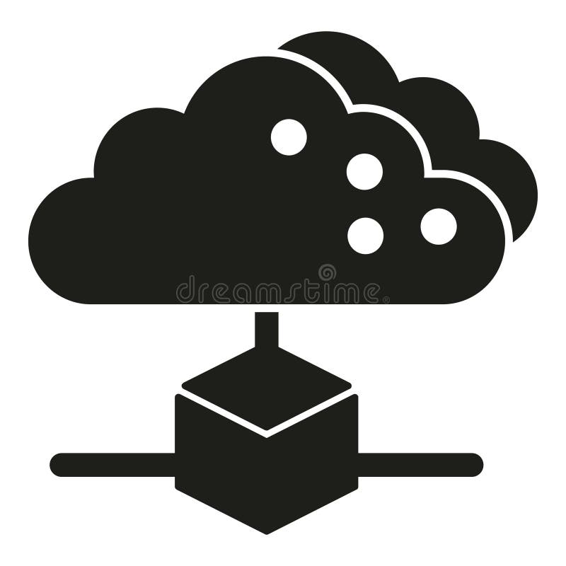 Data Cloud Icon Simple Vector. Block Chain Stock Vector - Illustration ...