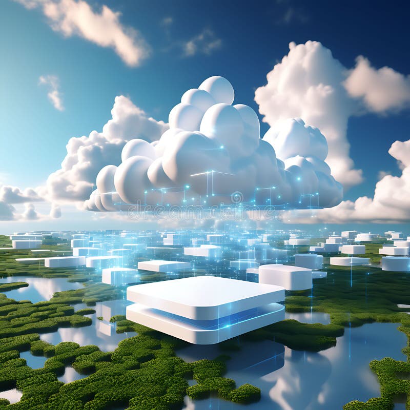 Data in the Cloud: Illustration of Cloud Storage Technology and Online ...