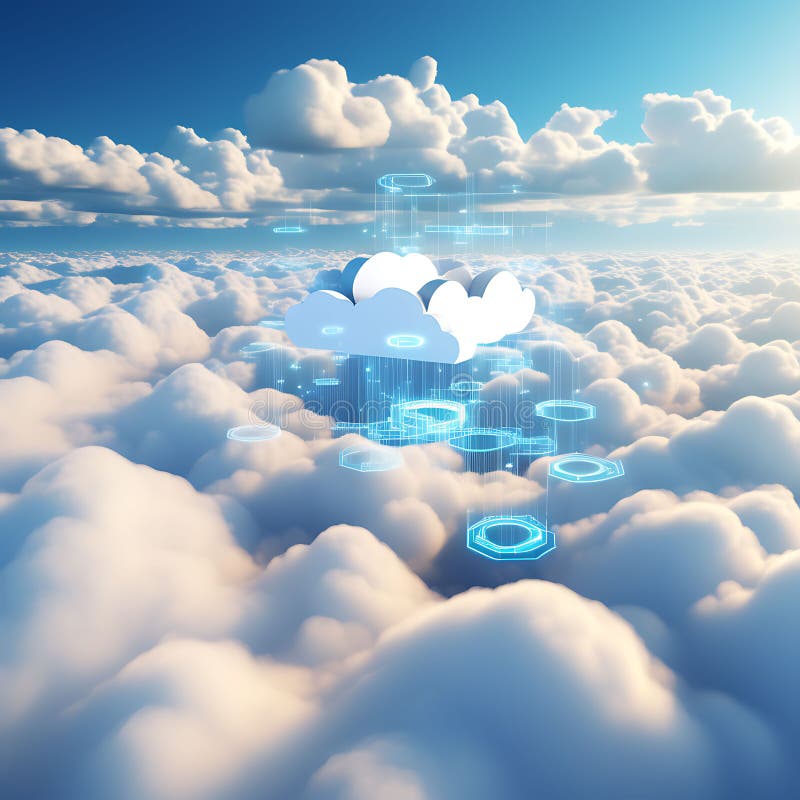 Data in the Cloud: Illustration of Cloud Storage Technology and Online ...