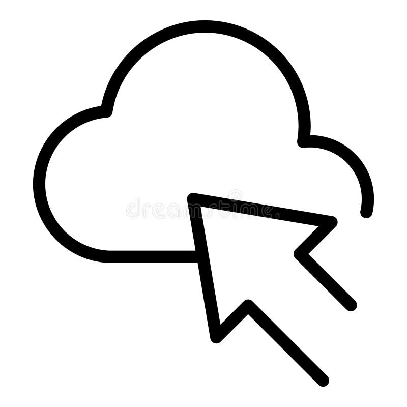 Data Cloud Icon, Outline Style Stock Vector - Illustration of data ...